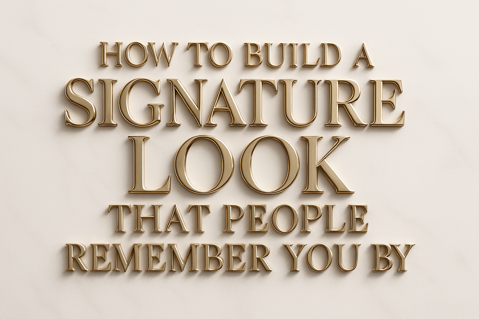 How to Build a Signature Look That People Remember You By – Style by Luna